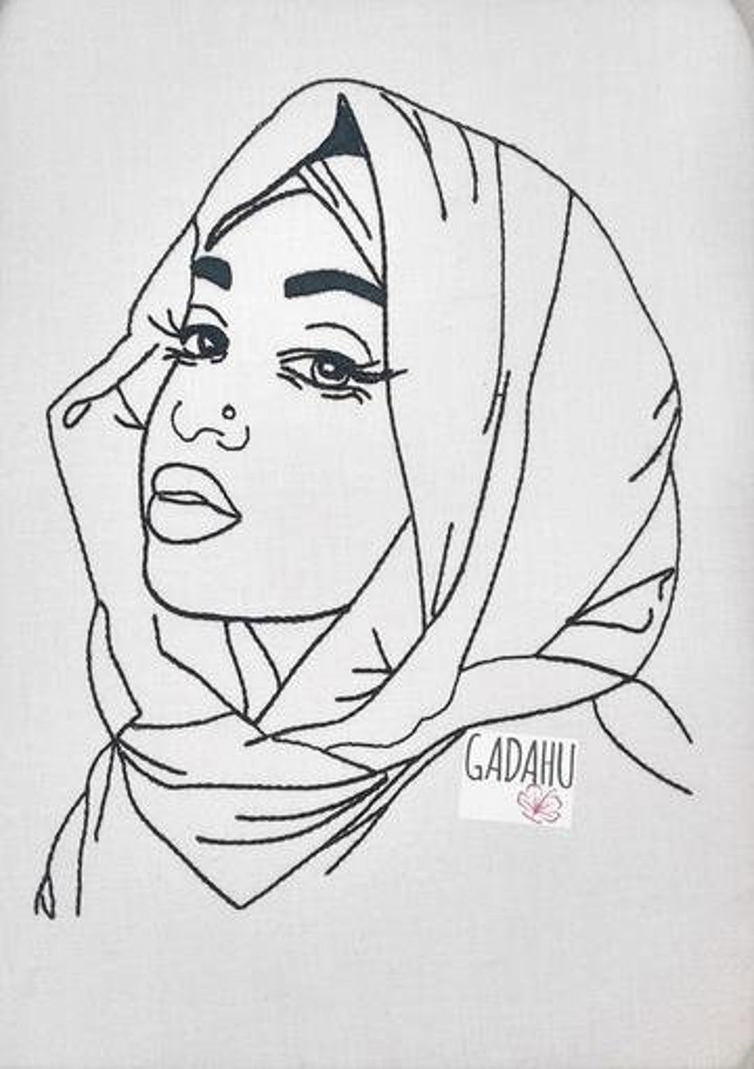 Muslim Girl Machine Embroidery Design Digital File. Sizes 4x4/5x7 - Etsy