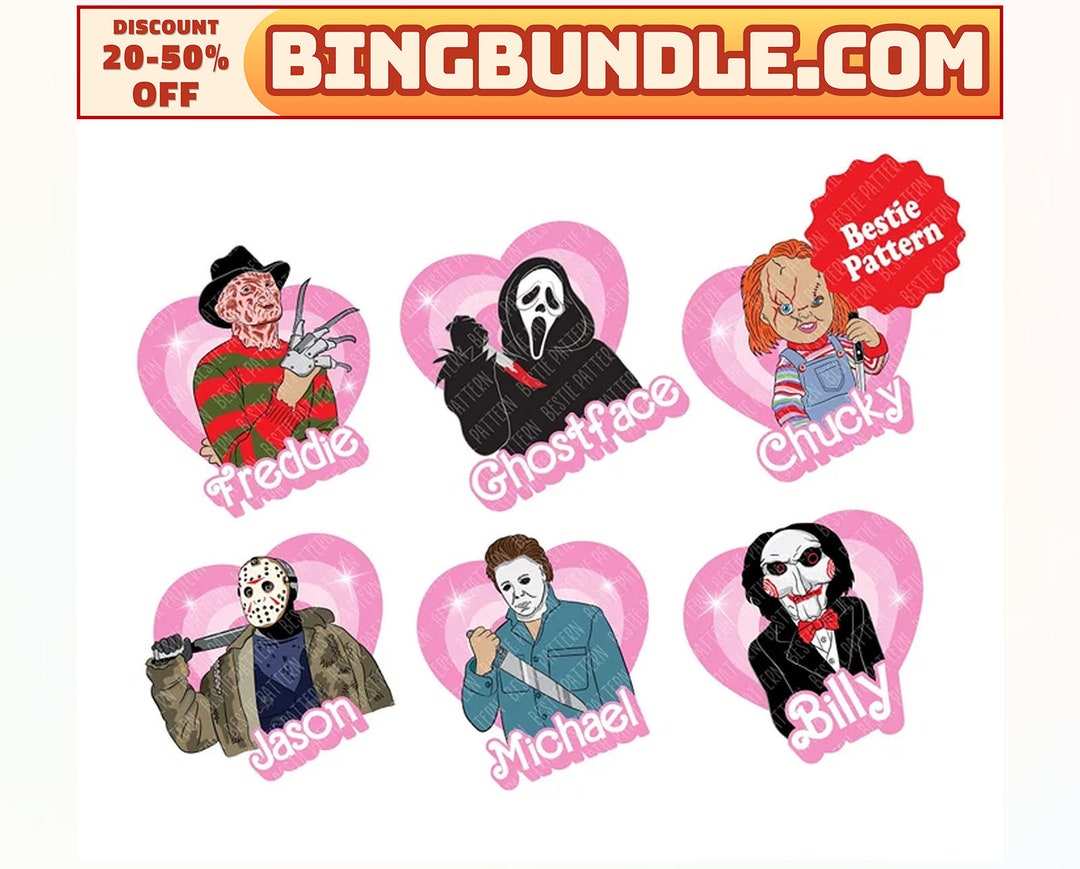 Pack of Horror Dolls PNG Y2k Horror Horror Characters PNG - Etsy