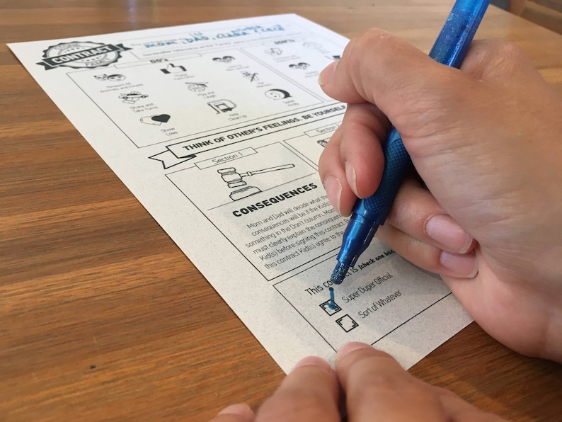 Customizable & Printable Family Contract, Family Agreement, House Rules ...