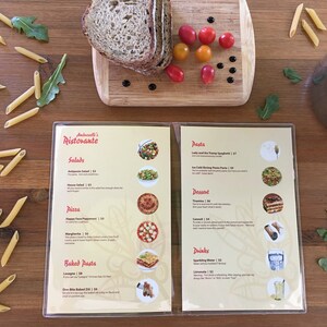 Six Toy Restaurant Menus for Kids Kitchen Pretend Play - Toddler ...