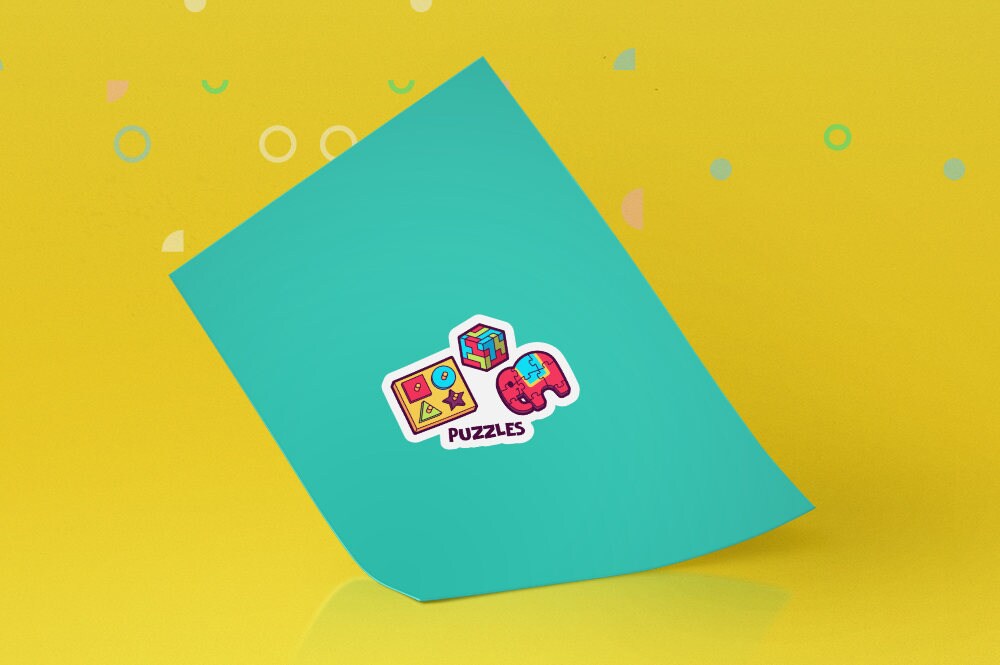 PUZZLES Toy Organization Label - Vinyl Sticker for Toy Organizing ...