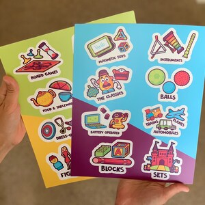 Toy Organization Labels - Vinyl Stickers for Toy Organizing - Playroom ...