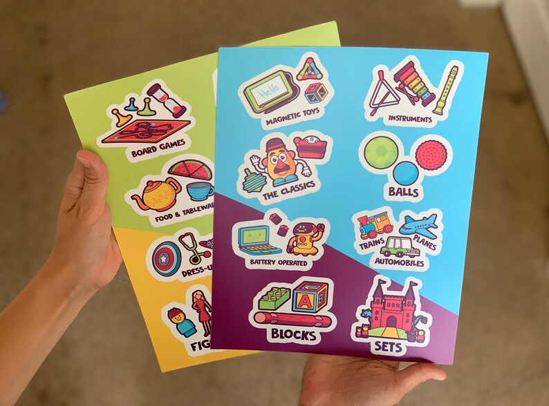 Toy Organization Labels - Vinyl Stickers for Toy Organizing - Playroom ...