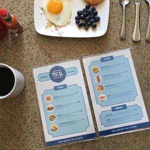 Six Toy Restaurant Menus for Kids Kitchen Pretend Play - Toddler ...