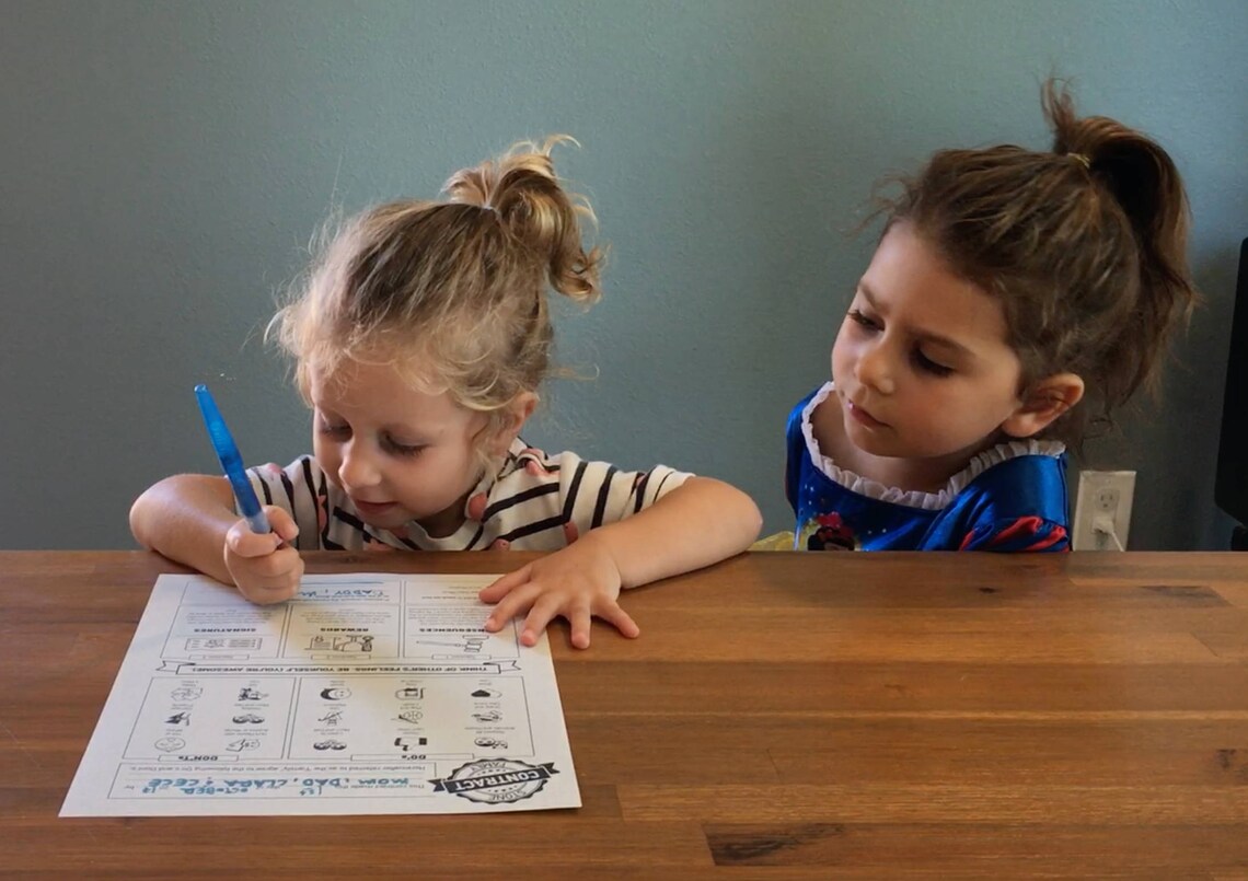 Customizable & Printable Family Contract, Family Agreement, House Rules ...