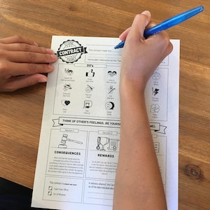 Customizable & Printable Family Contract, Family Agreement, House Rules ...