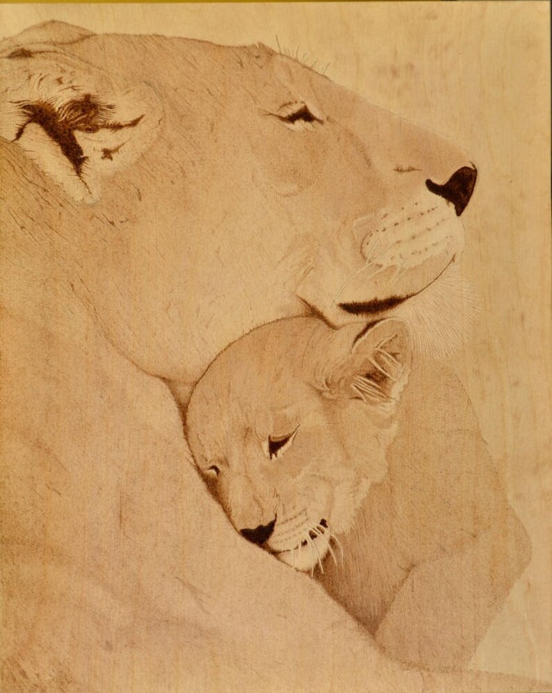 Nursery Art Animal Art Wood Burning Pyrography Safari - Etsy