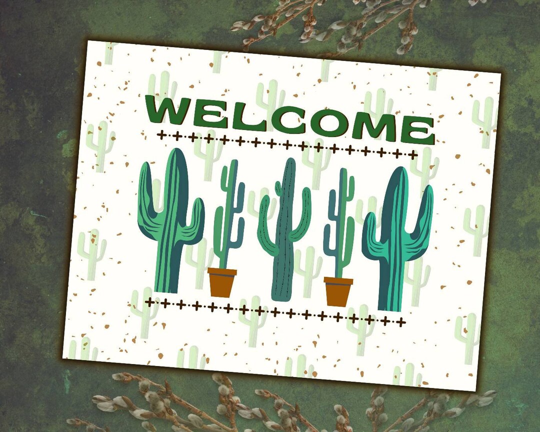 Instant Download Cactus Printable, Southwestern Home Decor, Western ...