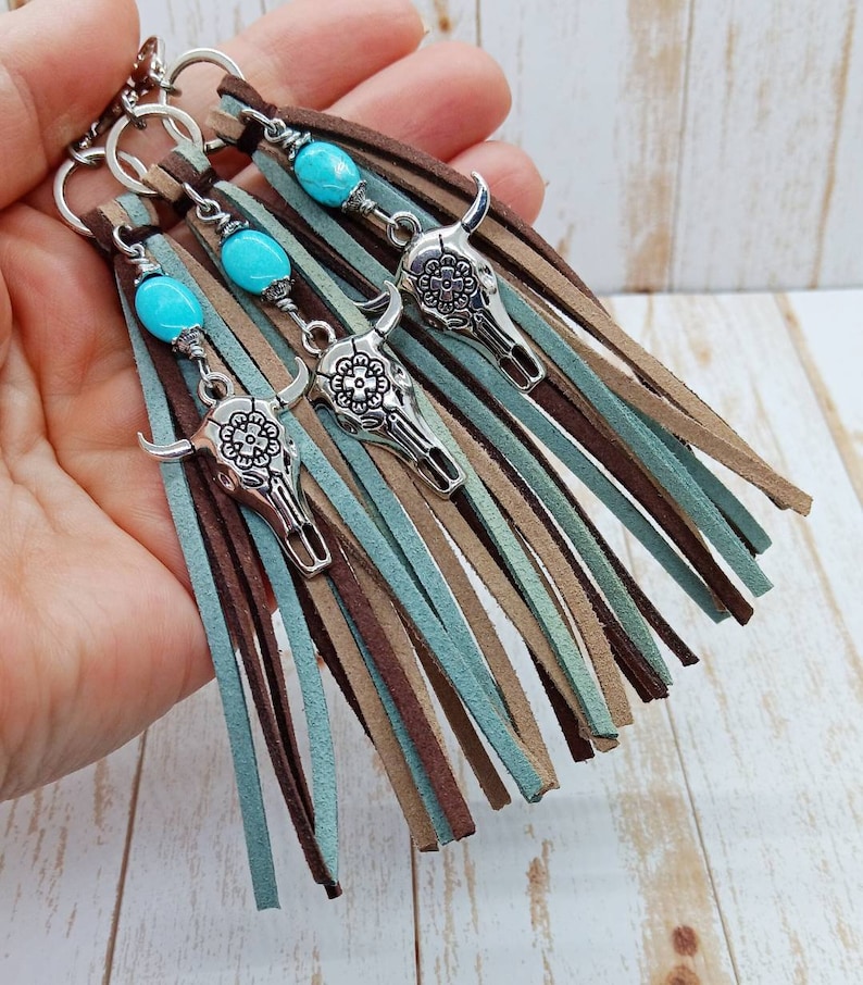 Western Turquoise Longhorn Purse Charm, Western Gift Women, Southwest ...