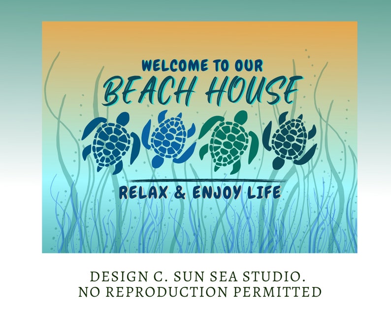 Instant Download Printable Sea Turtle Decor Print, Hawaiian Wall Art ...