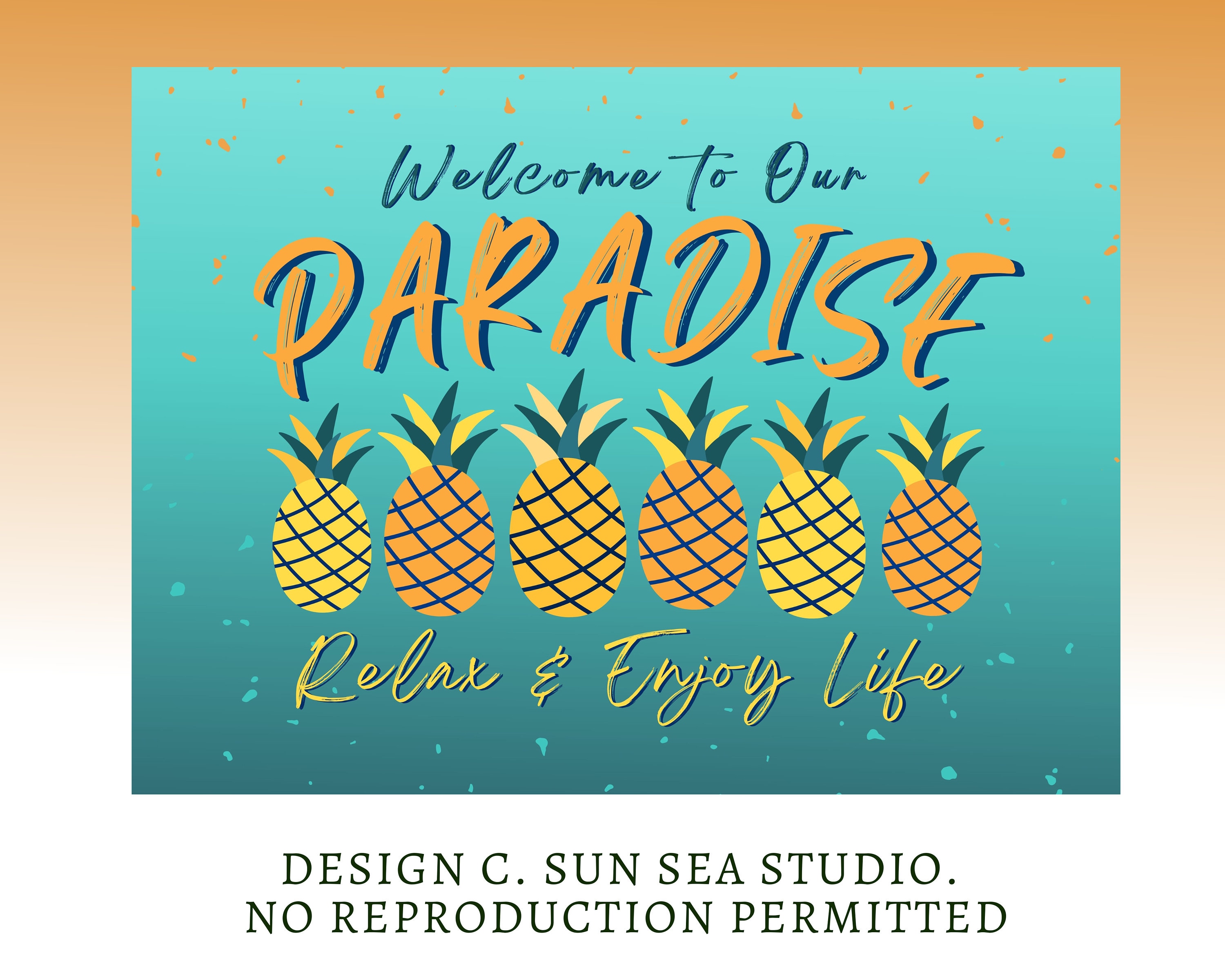 Instant Download Printable Pineapple Home Decor, Florida Decor ...