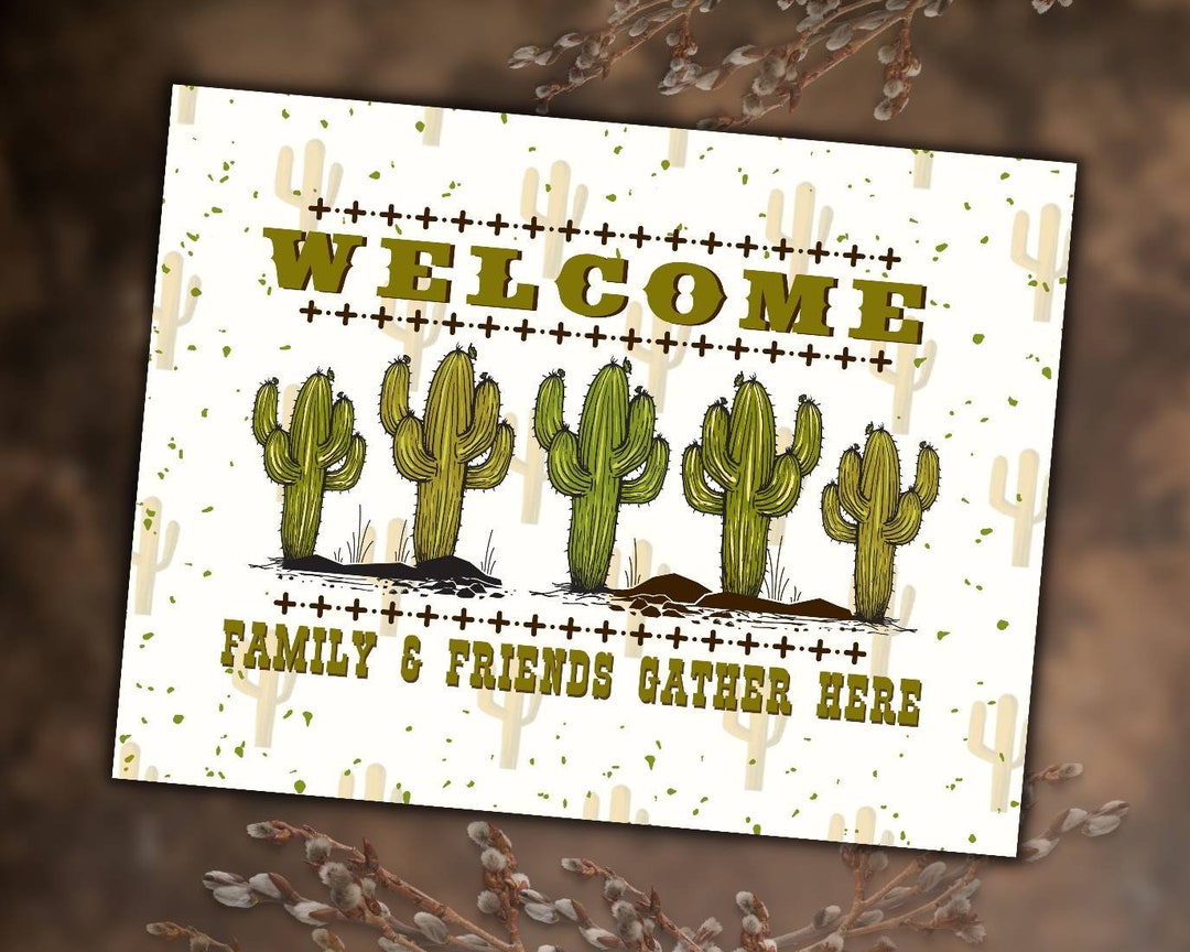 Instant Download Southwest Cactus Printable, Western Home Decor, New ...