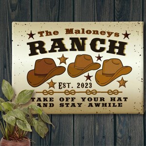 Custom Ranch Family Last Name Sign, Farmhouse Western Home Decor ...