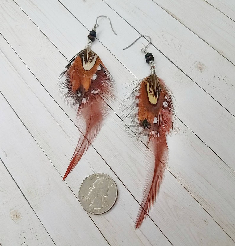 Natural Feather Earrings Native American Earrings Real - Etsy