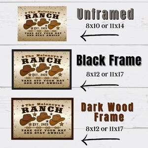 Custom Ranch Family Last Name Sign, Farmhouse Western Home Decor ...