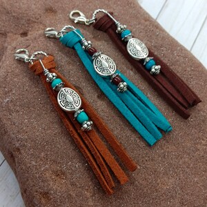 Set of 3 Western Purse Charms, Western Gift, Southwest Fringe Tassel ...