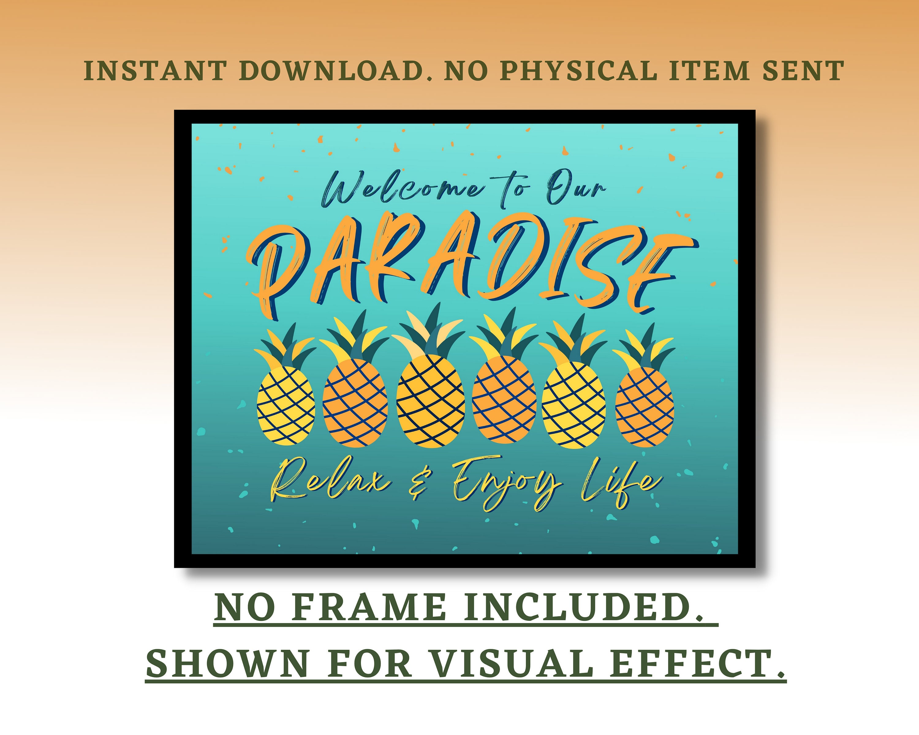 Instant Download Printable Pineapple Home Decor, Florida Decor ...