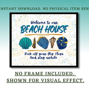 Instant Download Printable Sea Shell Decor, Hawaiian Wall Art Print ...