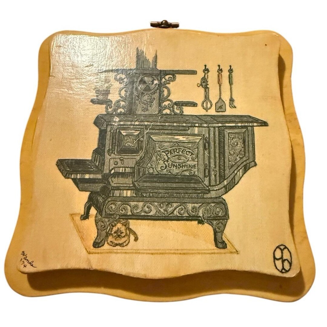 Vintage Stove Wall Hanging Kitchen Wood Decor Mid Century Modern - Etsy