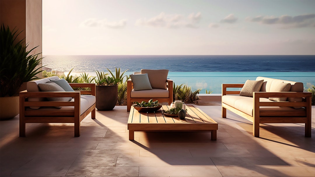 Vacation Zoom Background/oceanview Virtual Background/outdoor Patio ...