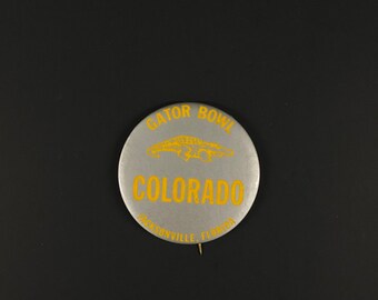 Vintage 1972 University of Colorado Buffaloes Gator Bowl Football Pin ...