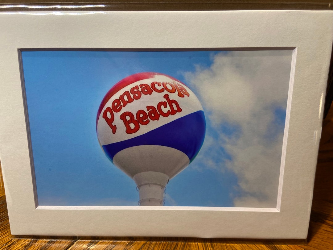 Pensacola Beach "beach Ball" Water Tower Pensacola, FL, 4x6 Photo, 5x7 ...