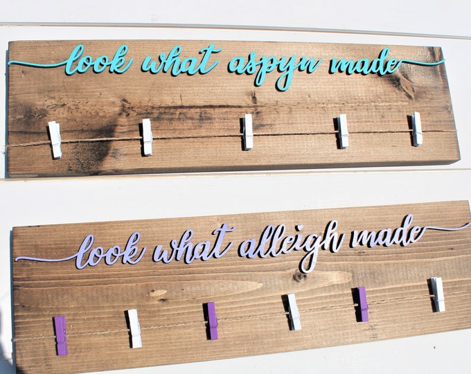 Art Gallery Display Kids, 3D Look What I Made Sign, Look What We Made ...