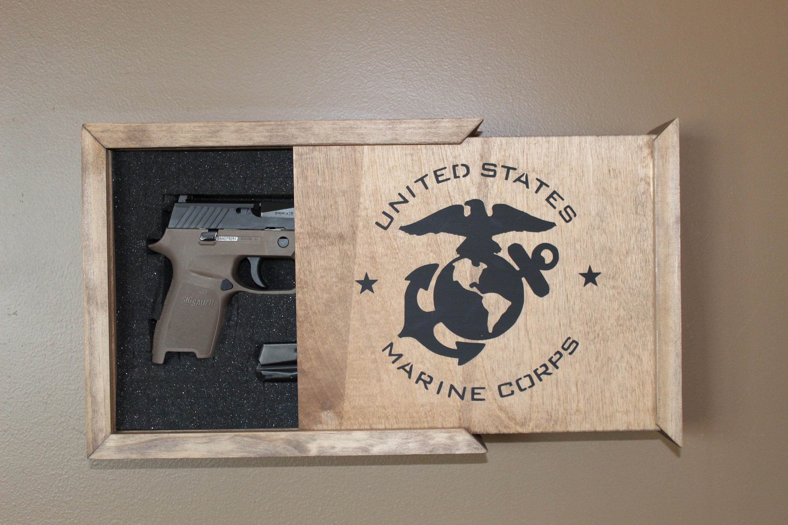 Top best seller Shadow box gun case concealed gun storage | Etsy