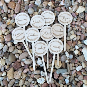 Planter Tags, Custom Wood Plant Markers, Garden Markers, Garden Tags ...