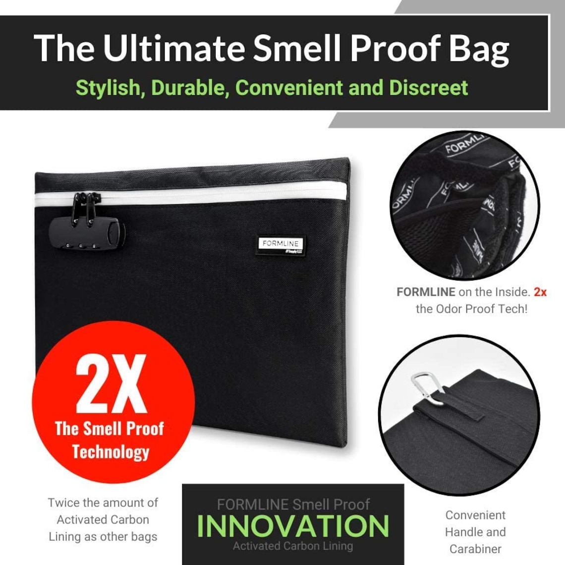 Smell Proof Bag With Combination Lock - Secure Odor Proof Storage by ...