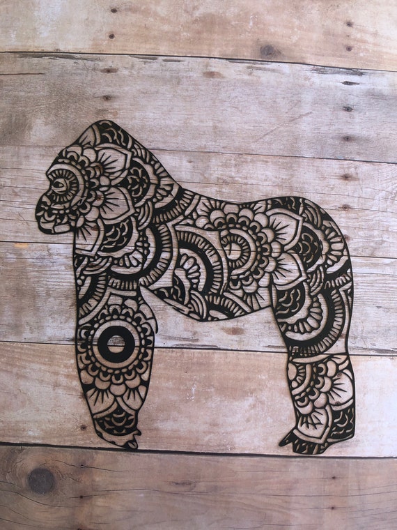 Silverback Gorilla Vinyl Decal Sticker Custom Design for | Etsy