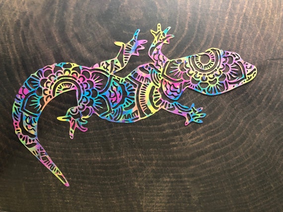 Leopard Gecko Lizard Mandala Vinyl Decal for Car Yeti - Etsy
