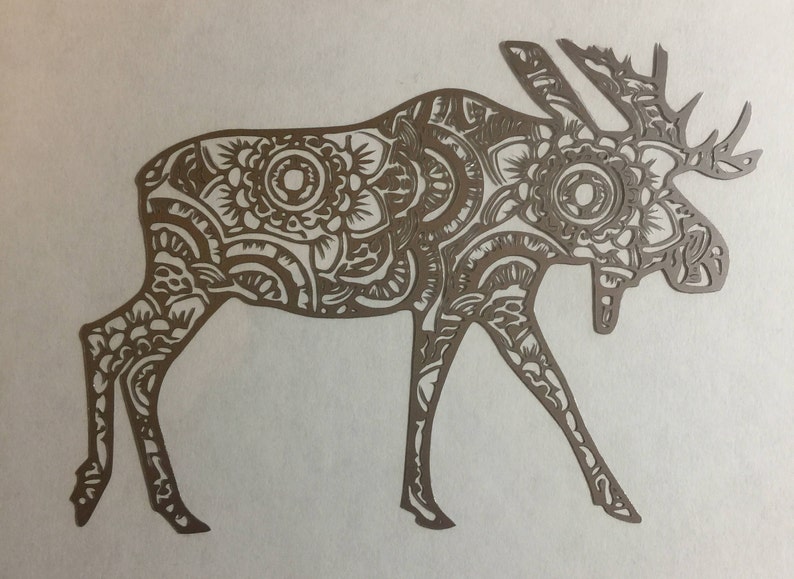 Moose Mandala Vinyl Decal for Yeti Iphone Laptop & More | Etsy