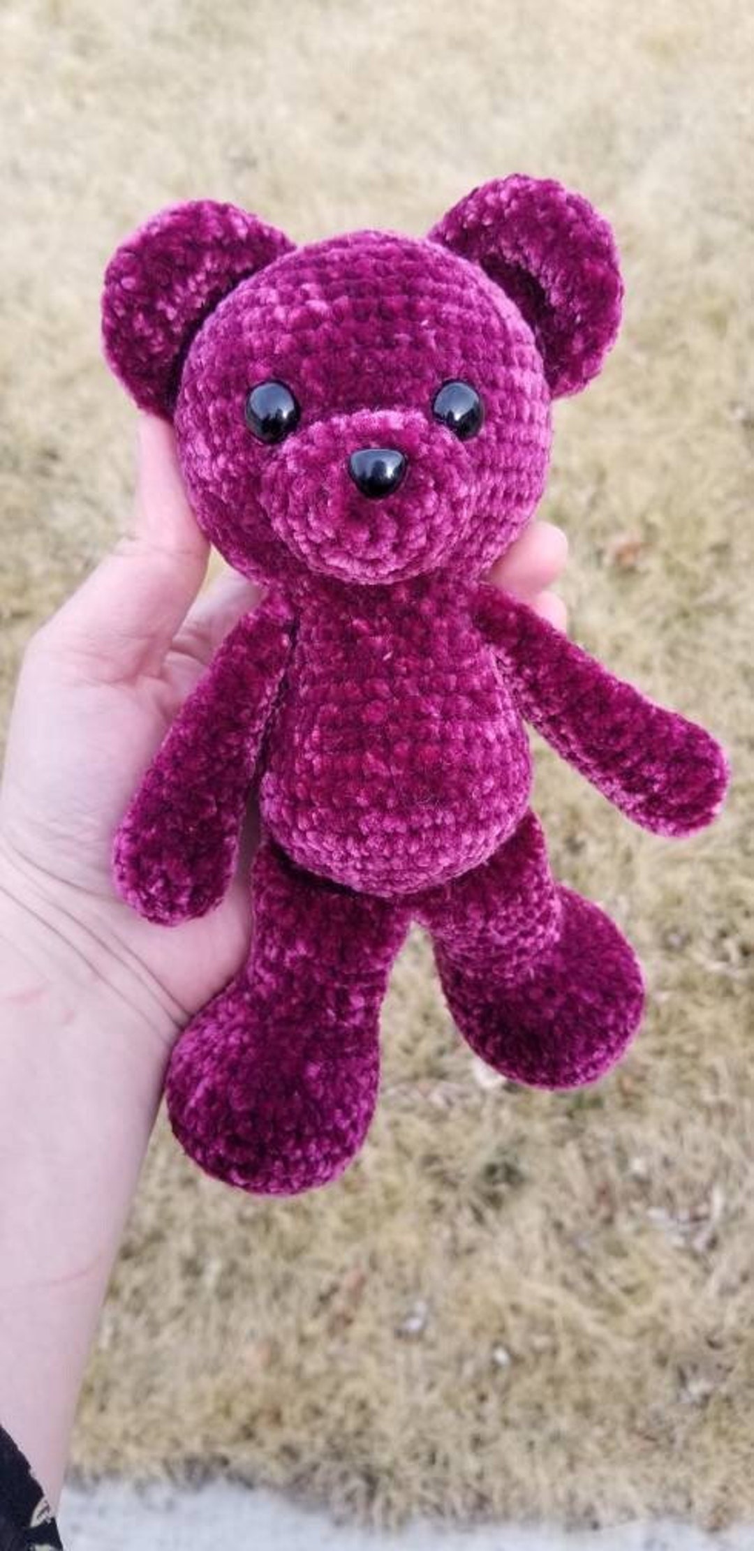 Mini Velvet Teddy Bear - Etsy
