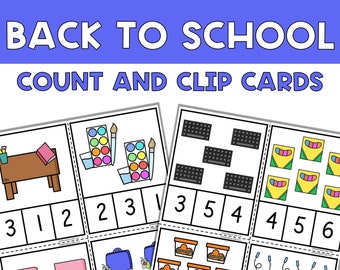 Spring Count and Clip Cards 1-20 | Math Task Cards | Printable Counting ...