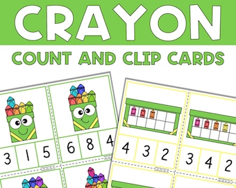 Spring Count and Clip Cards 1-20 | Math Task Cards | Printable Counting ...