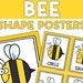 Bee 2D Shape Posters and Flash Cards | Printable Math Activity for ...