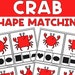 Crab 2D Shape Matching Clip Cards | Printable Math Activity for ...