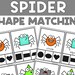 Spider 2D Shape Posters and Flash Cards Printable Math Activity for ...
