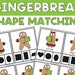 Gingerbread Holiday 2D Shape Matching Clip Cards | Printable Math ...