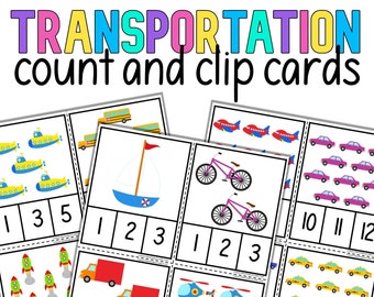 Back to School Count and Clip Cards 1-20 | Math Task Cards | Printable ...