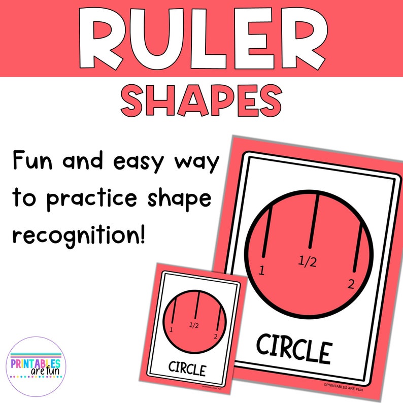 School Ruler 2D Shape Posters and Flash Cards | Printable Math Activity ...