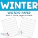 Winter Writing Paper for Kids | Printable Lined Paper | Story Writing ...