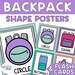 School Backpack 2D Shape Posters and Flash Cards Printable Math ...