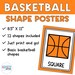 Basketball 2D Shape Posters and Flash Cards | Printable Math Activity ...