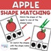 Fall Apple 2D Shape Matching Clip Cards | Printable Math Activity for ...