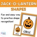 Halloween Jack-o-lantern 2D Shape Posters and Flash Cards | Printable ...