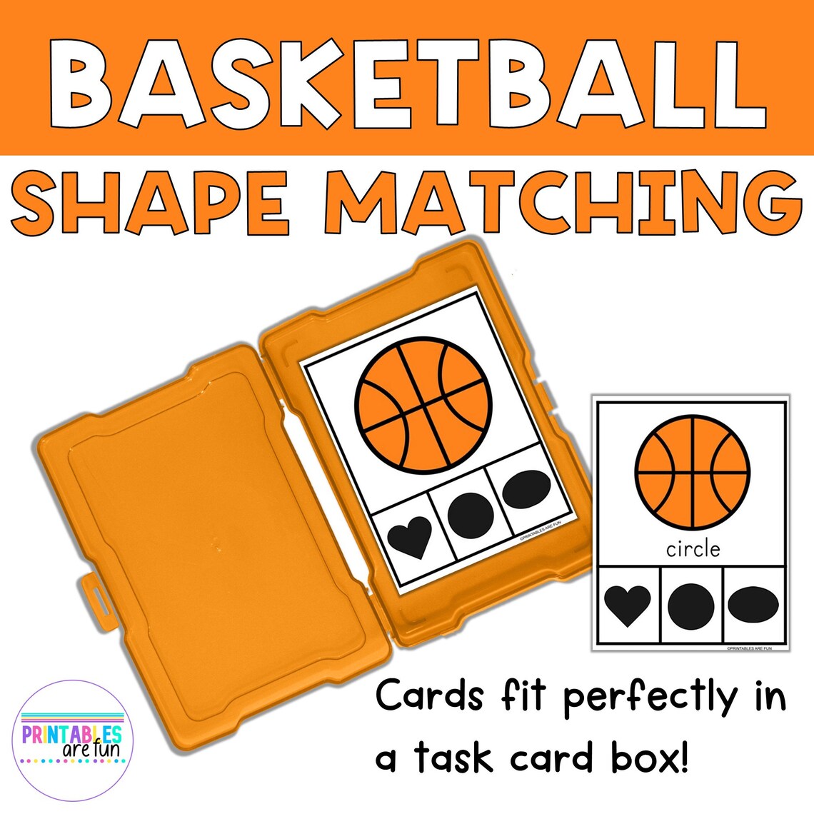 Basketball 2D Shape Matching Clip Cards | Math Task Cards | Printable ...