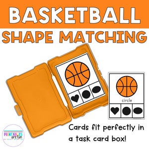 Basketball 2D Shape Matching Clip Cards | Math Task Cards | Printable ...