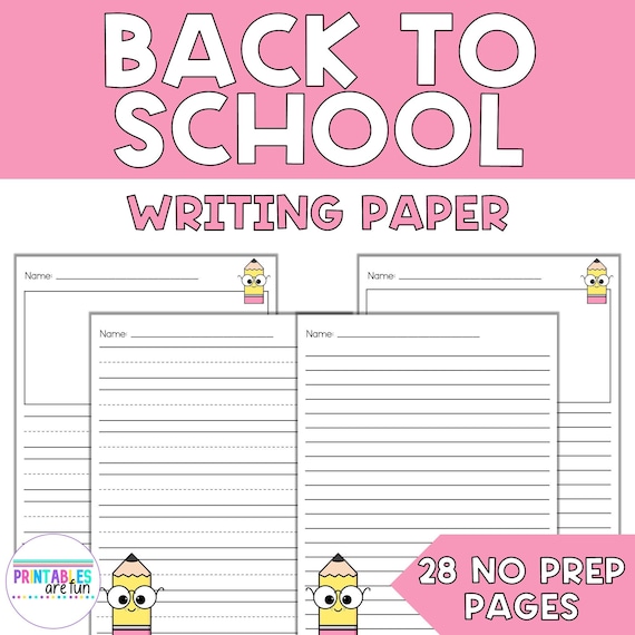 Lined Paper Template For Kids